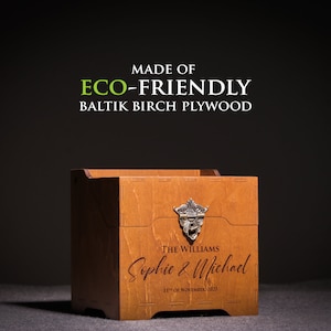 Personalized Wedding Guest Box, Advice Box W/ Cards 4x6 & 5x7, Custom ...