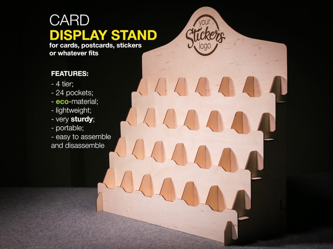 Card Display Stand, Booklet Stand, Postcard Holder, Craft Show Display ...