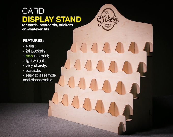 Card Display Stand, Booklet Stand, Postcard Holder, Craft Show Display ...