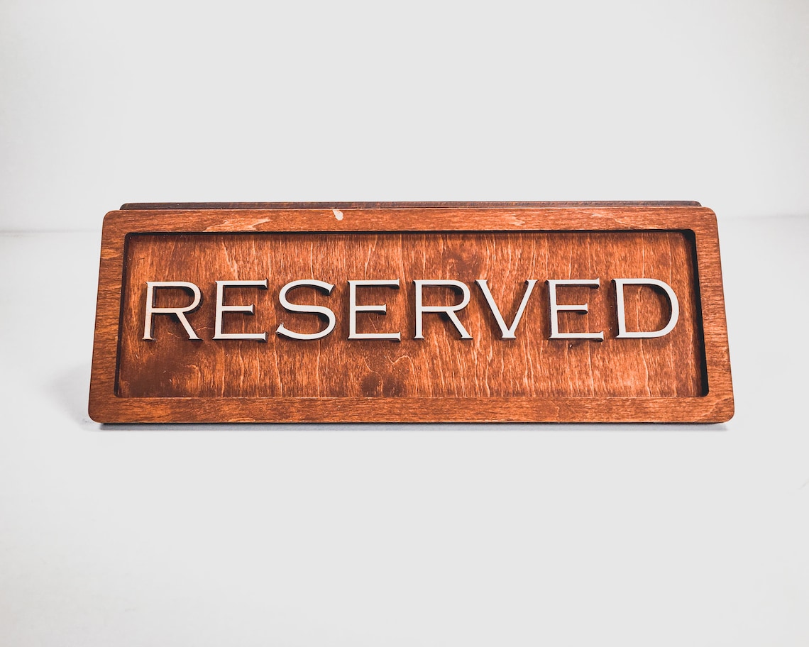 SVG Files of Reserved Sign Reserved Digital Download Laser | Etsy