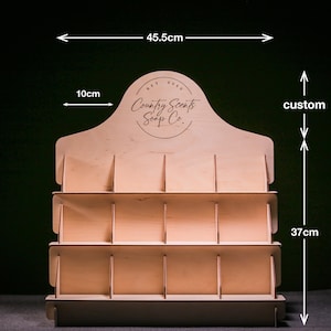 Coaster Display Stand - 3-tier Wooden Display Shelf for Craft Shows ...
