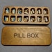 Pill Box Organizer - Wooden 7 Day Weekly Pill Case, Medicine Container ...