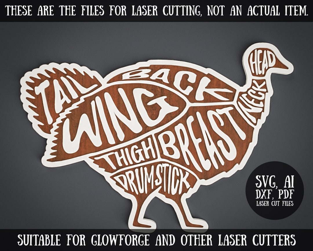 SVG Files of Farmhouse Decor, Farm Animal SVG, Butcher Guide, Turkey ...