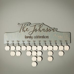 Custom Birthday Calendar | Personalized Family Birthday Board for Home ...