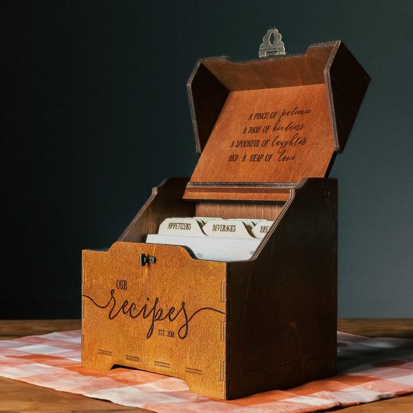 Recipe Card Tin - Etsy Australia