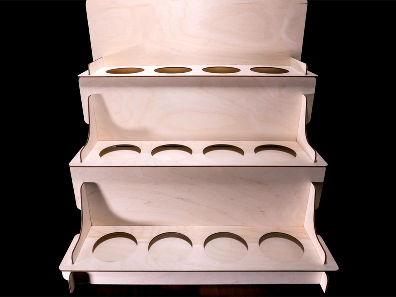 Tumbler Display Stand for Markets & Shops - Tiered Countertop Cup Rack ...