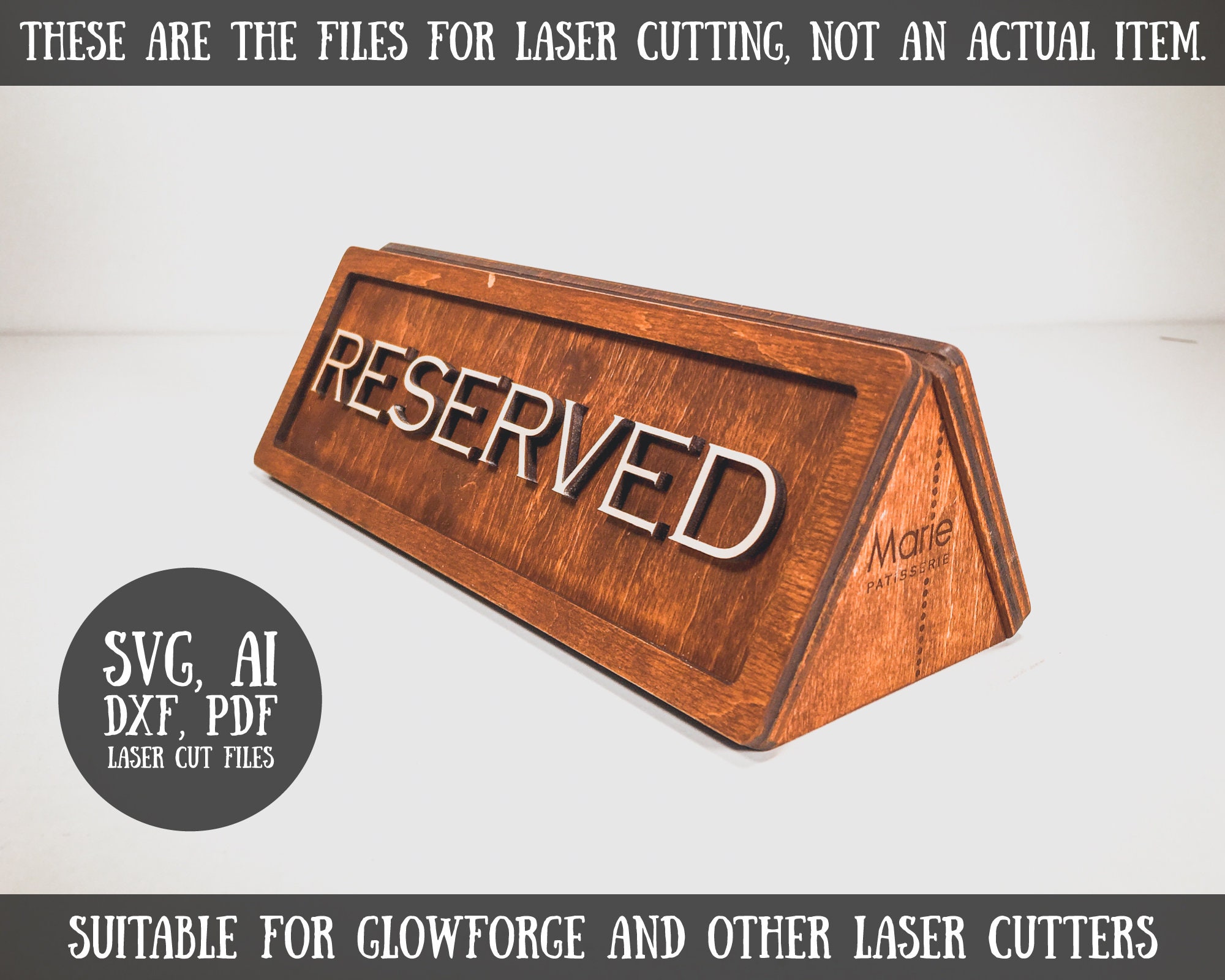 SVG Files of Reserved Sign Reserved Digital Download Laser - Etsy