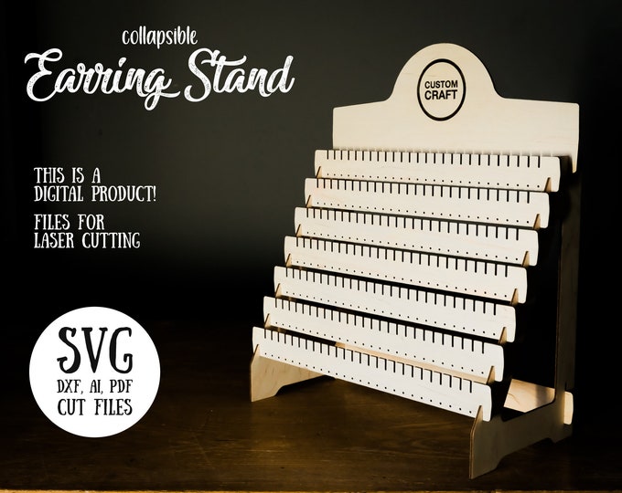Earring Stand, Earring Holder, Laser Cut Files, Glowforge Files ...