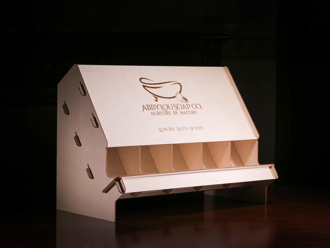 Wooden Gravity-feed Dispenser | 5-slot Retail Organizer | Display Stand ...