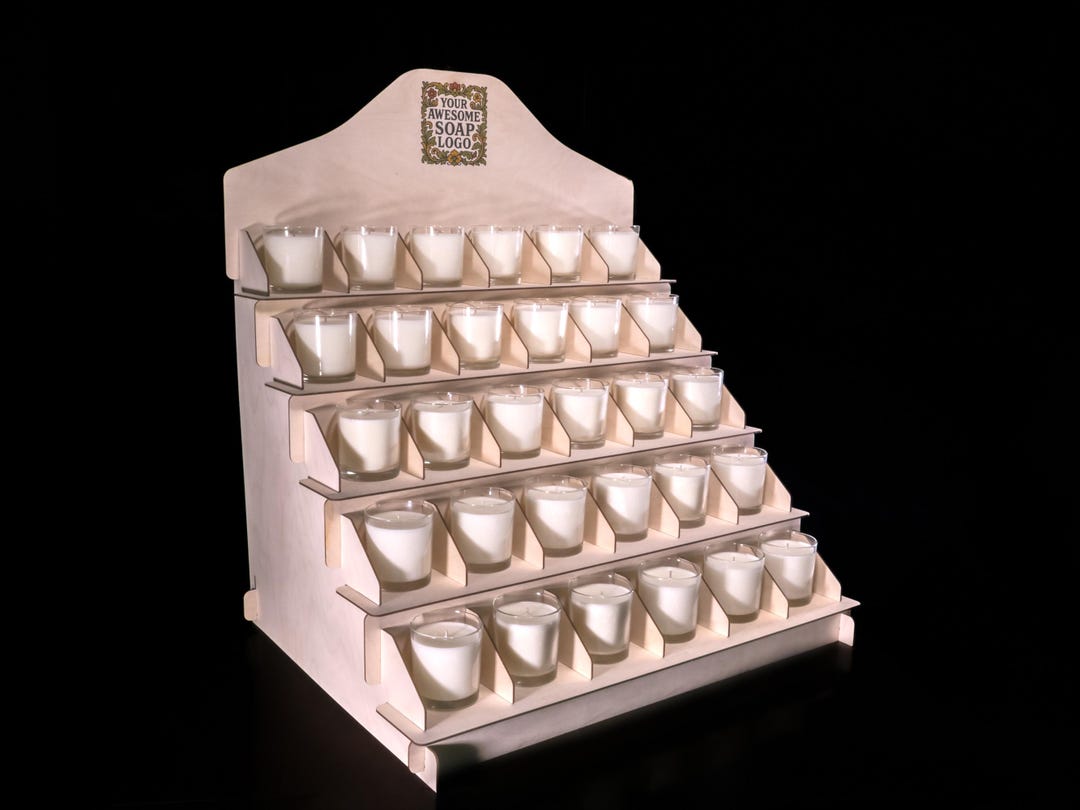 Candle Display Stand - 5 Tiered Countertop Display Shelf for Markets ...