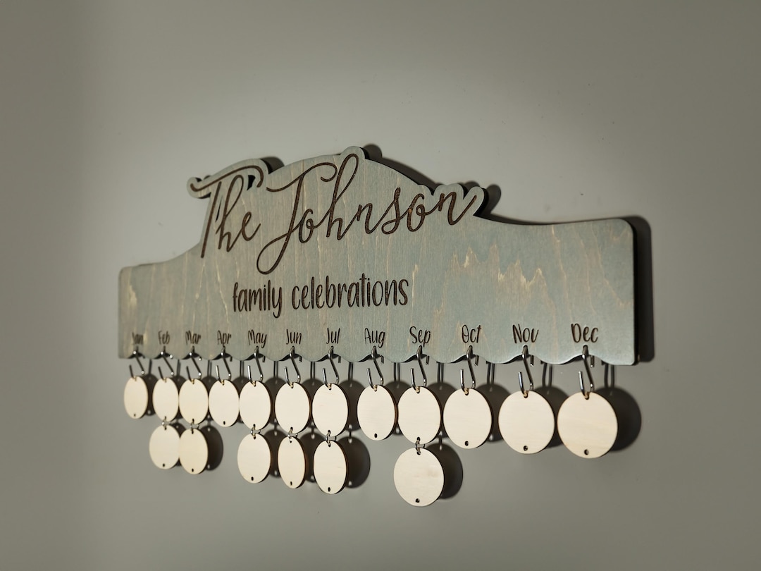 Custom Birthday Calendar | Personalized Family Birthday Board for Home ...