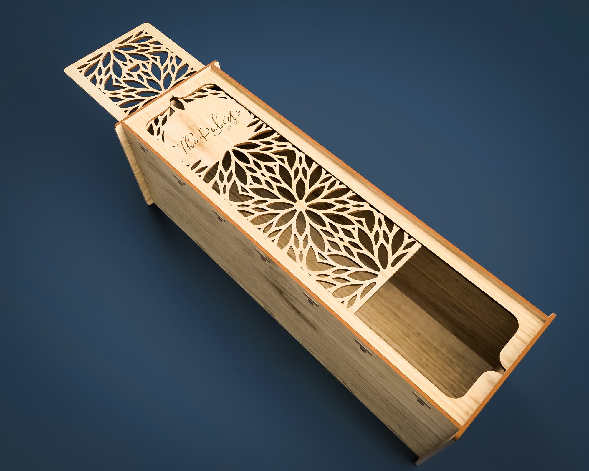 Wine Box SVG Files of Wine Crate Laser Cut Files of Wine - Etsy