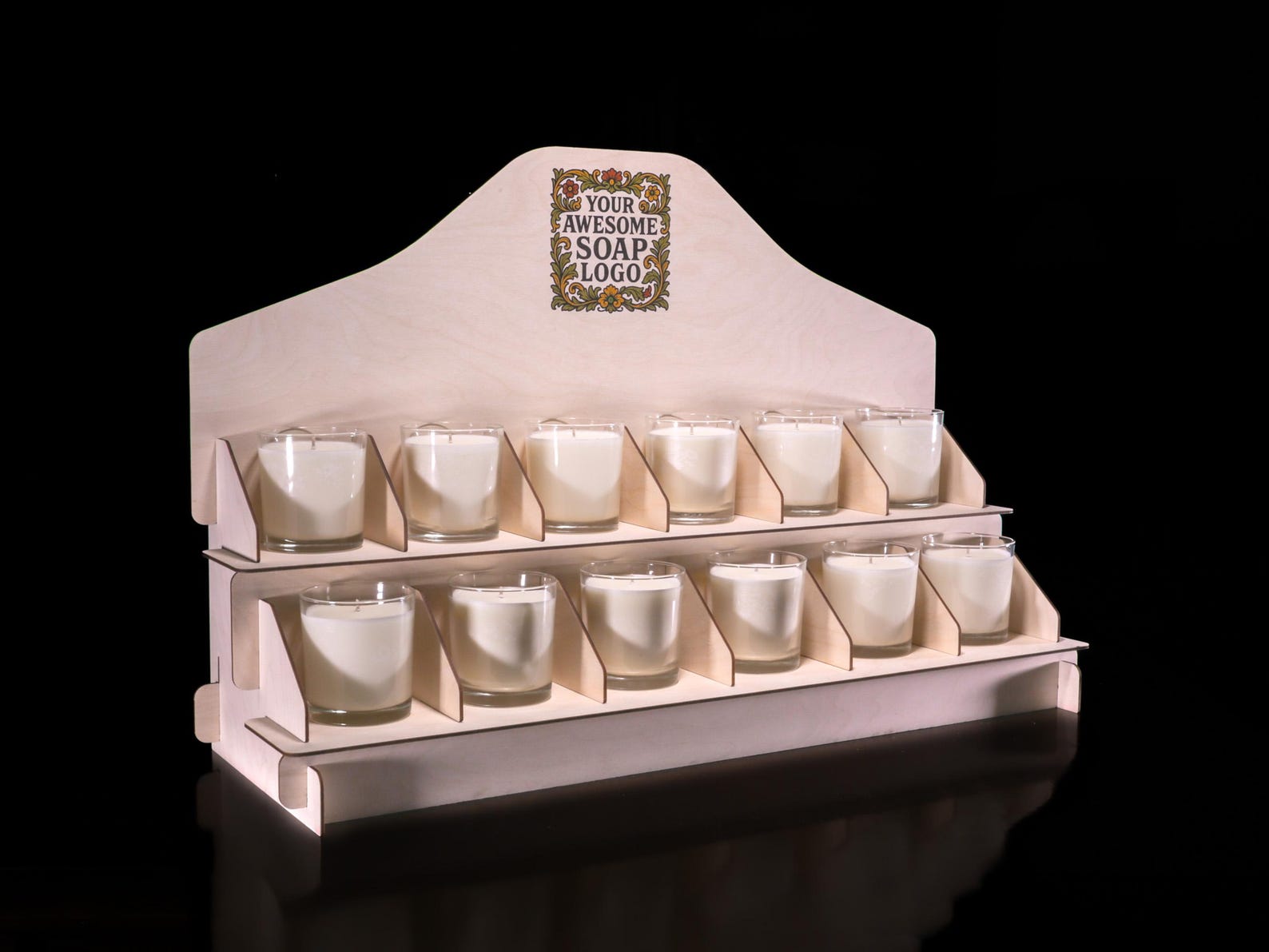 Candle Display Stand – 2-tier Vendor Countertop Rack for Craft Fairs ...