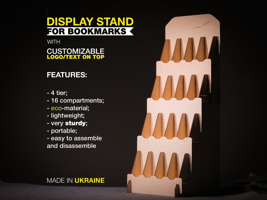 Custom Logo Stand, Leaflet Display Stand, 16 Slot Bookmark Holder ...