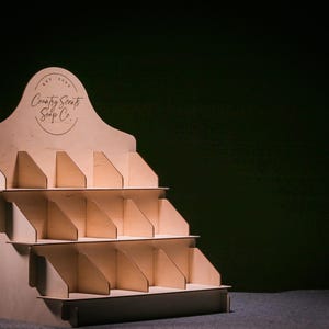 Soap Display Stand: Custom 3-tier Wooden Vendor Shelf, Tabletop Soap ...