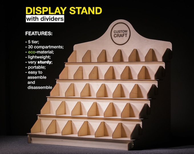 5 Tier Floor Display Rack, Retail Display Stand, Collapsible Shelving ...