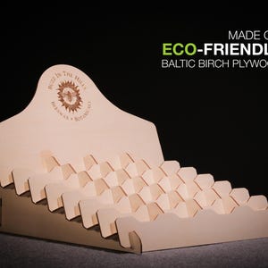 2 Oz Tin Display - Customizable Wooden Lip Balm Stand, Salve Display ...