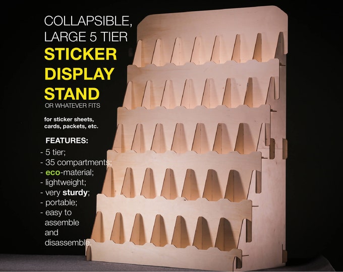 Sticker Display Stand, Sticker Storage, Craft Show Display Shelf ...