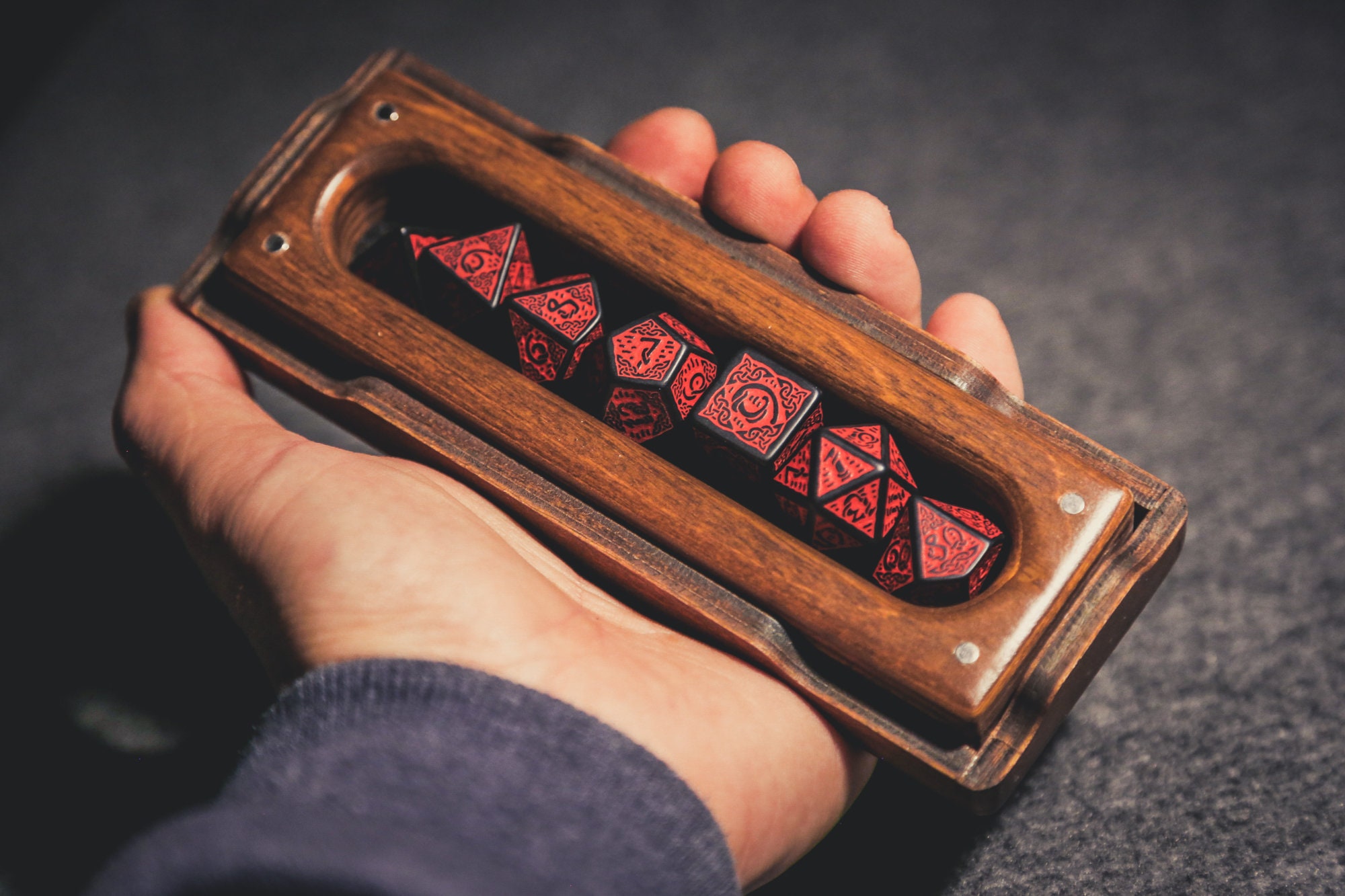 Dnd Dice Box, Custom D&d Dice Vault, Engraved Dice Holder, Pathfinder ...