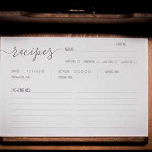 Personalized Family Recipe Box - Custom Wooden Recipe Card Organizer ...