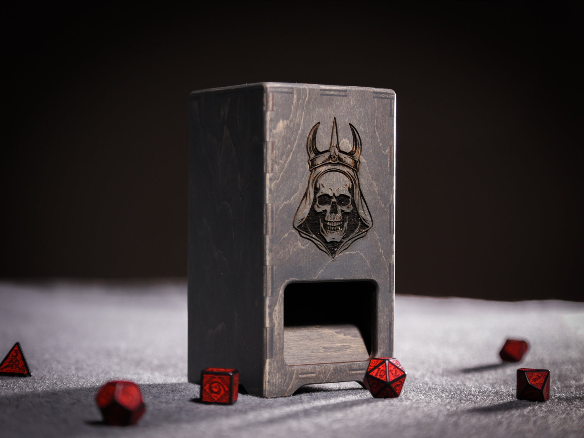 Dnd Dice Tower, Dice Box, Crossbow Dice Roller, Personalized Wooden ...