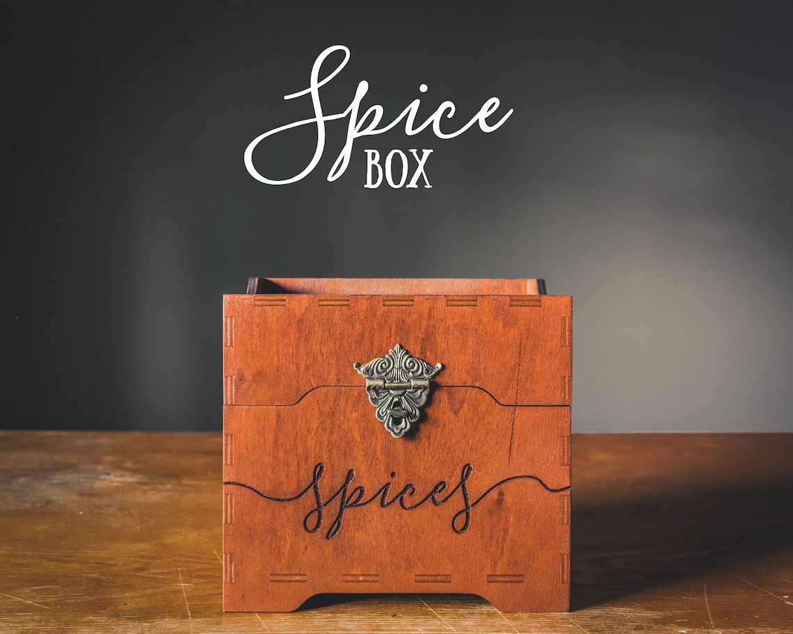 Wooden Spice Rack with Test Tube Spice Organizer Personalized | Etsy