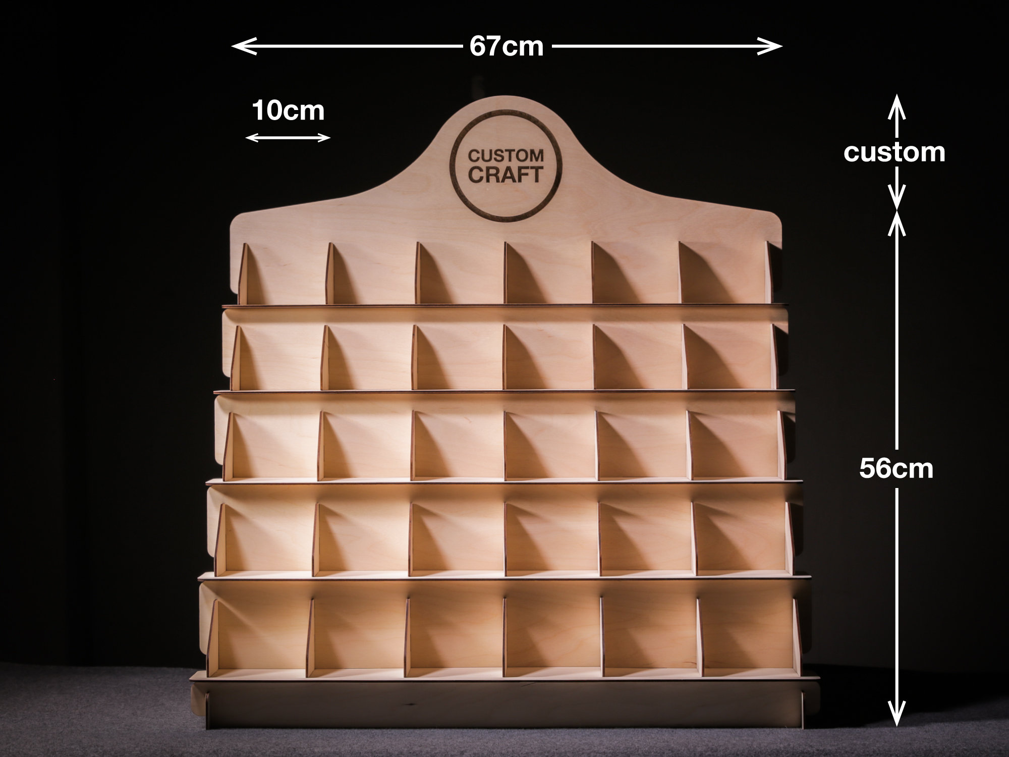 Wooden Display Stand for Tumblers, Cups Counter Top Display, Coffee ...