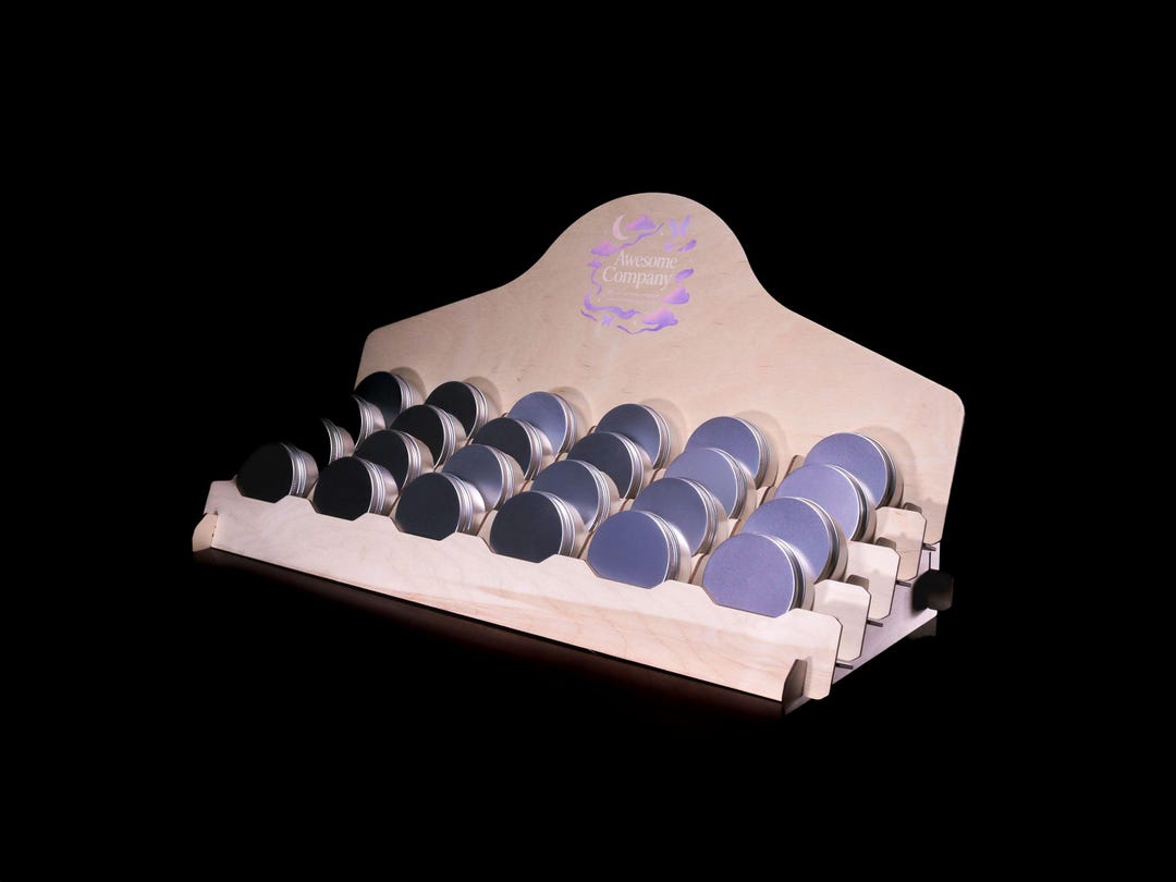 4 Oz Tin Display - Countertop Retail Rack for Lip Balms & Salves ...