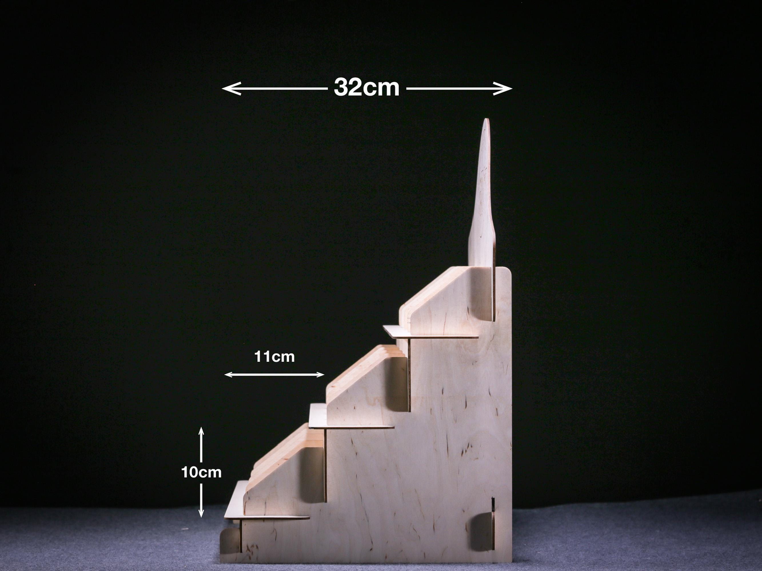 Coaster Display Stand - 3-tier Wooden Display Shelf for Craft Shows ...