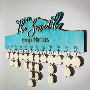 Custom Birthday Calendar | Personalized Family Birthday Board for Home ...