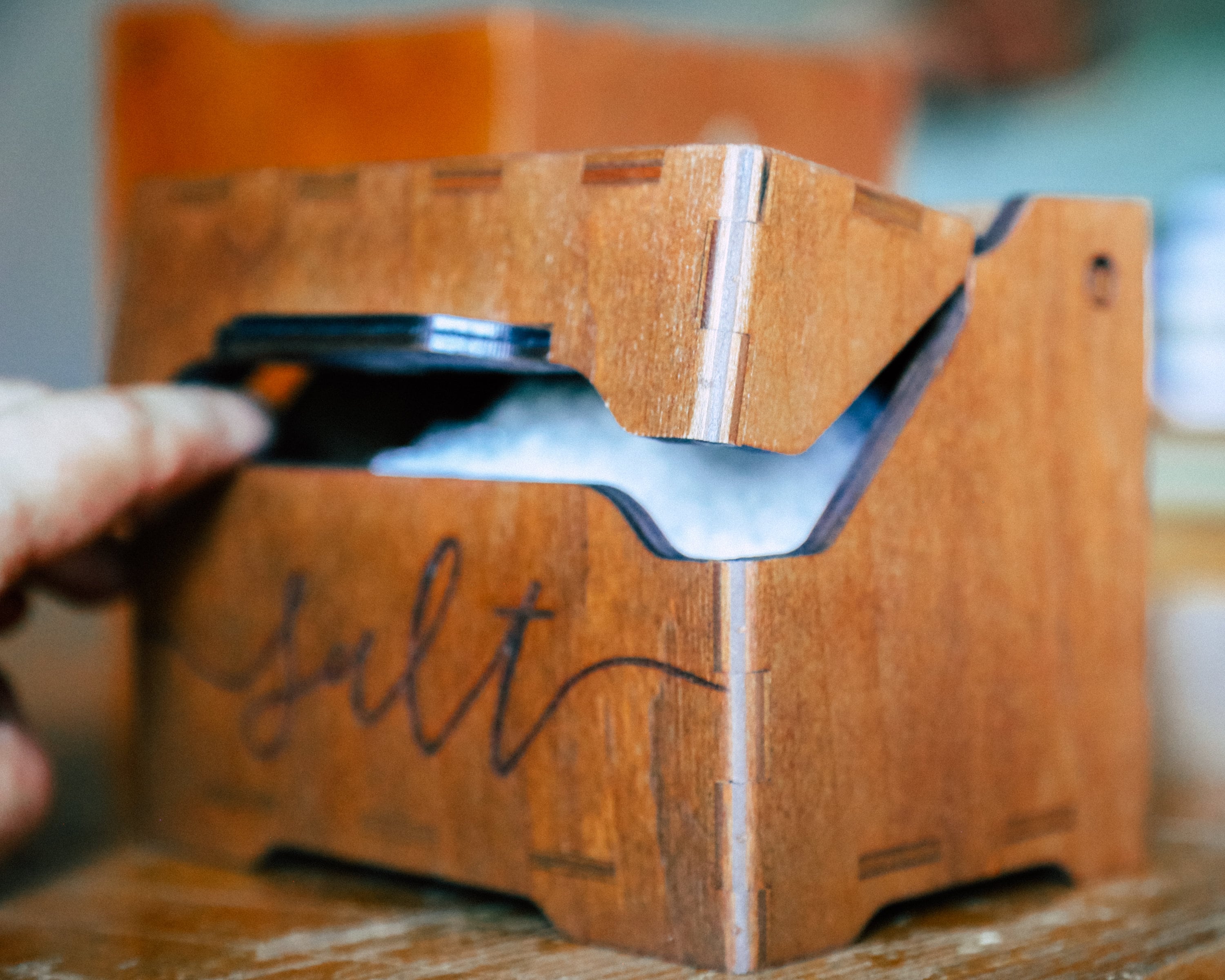 Personalized Wooden Salt Cellar with Lid Vintage Salt Box | Etsy