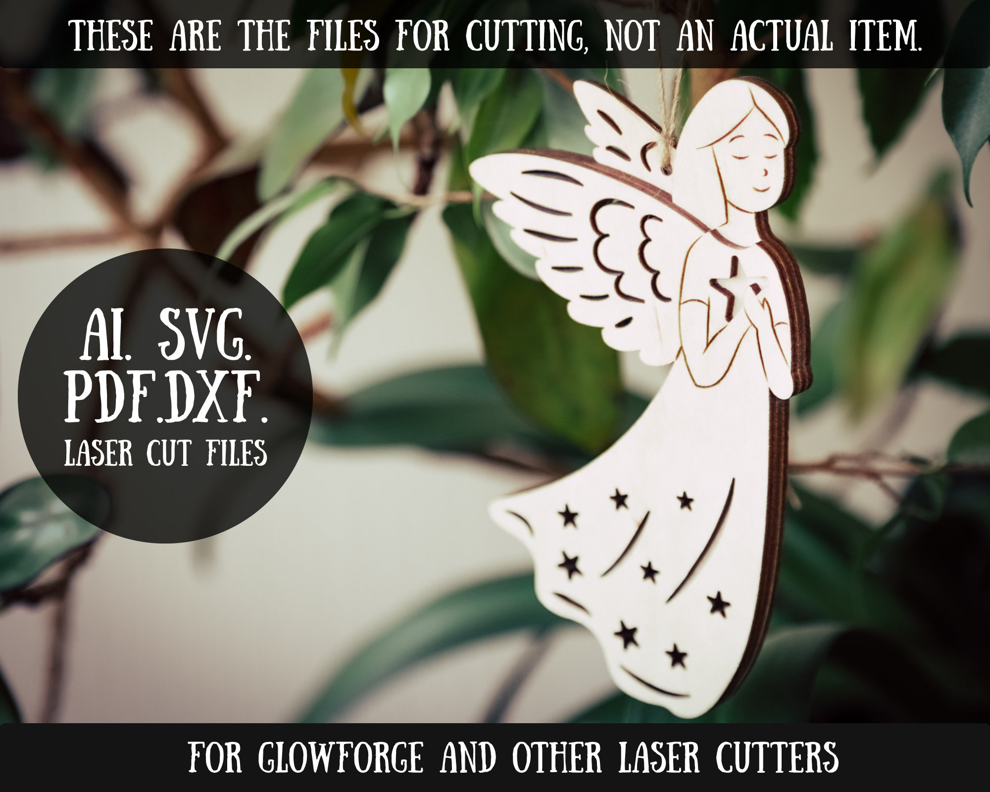 Angel SVG Christmas Memorial SVG Christian SVG Christmas Tree | Etsy