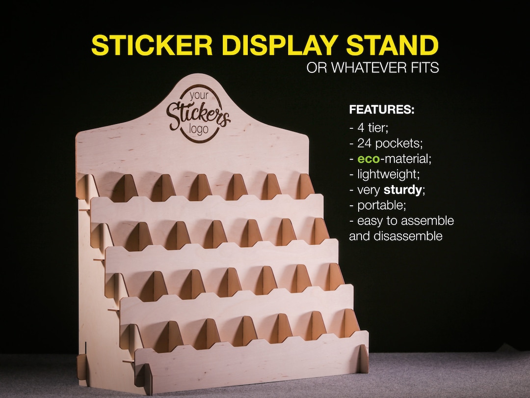 Sticker Display Stand, Sticker Storage, Craft Show Display Shelf ...