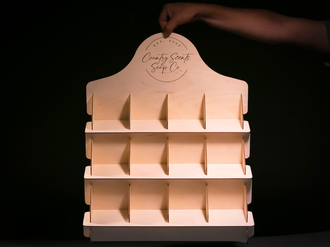 Coaster Display Stand - 3-tier Wooden Display Shelf for Craft Shows ...