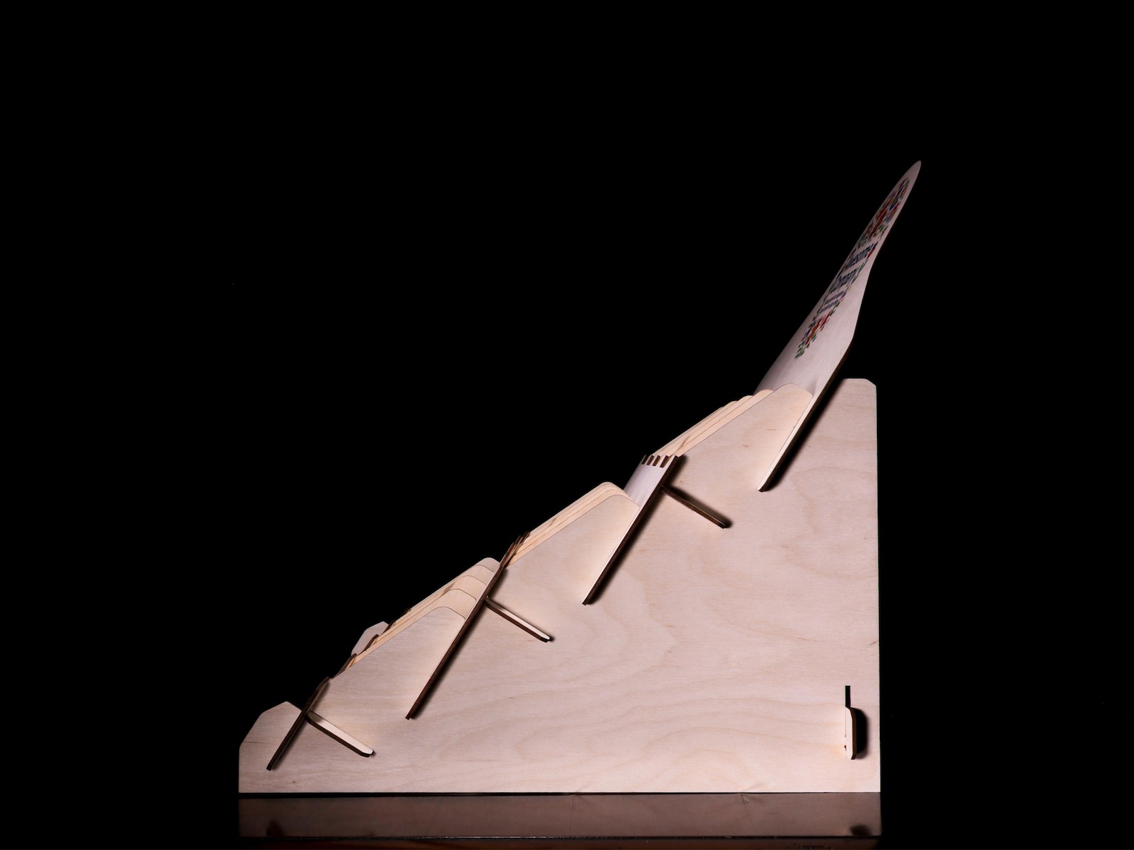 3 Tier Wooden Coaster Stand – Countertop Sticker Display Rack, Brochure ...