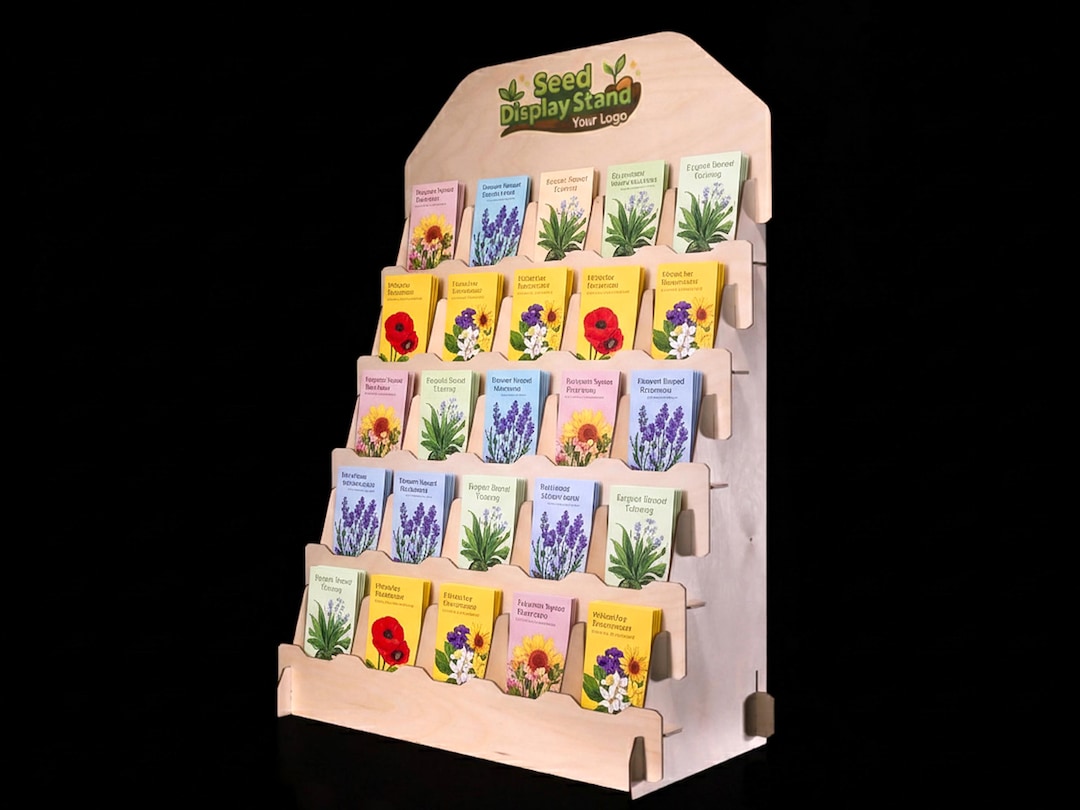 Seed Packet Display for Shops & Markets – 5-tier Countertop Seed ...