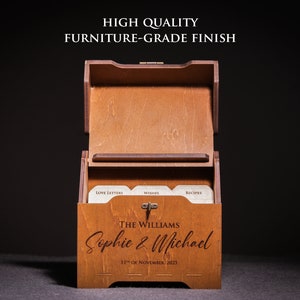 Personalized Wedding Guest Box, Advice Box W/ Cards 4x6 & 5x7, Custom ...