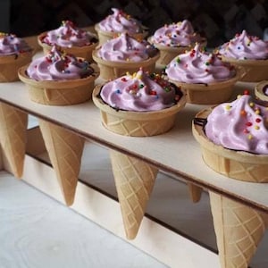 Wedding Confetti Cones Holder, Laser Cut Files of Sweet Cones Dessert ...