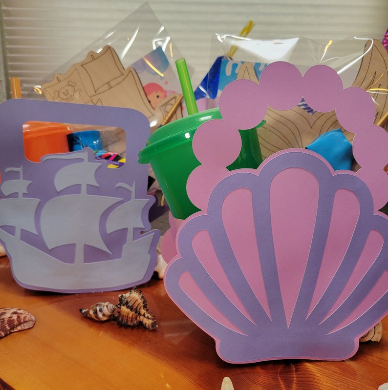 Mermaid Gift Box (SVG Files), Pirate Gift Box/ Kids Birthday Party ...