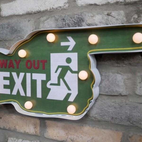 Exit Sign - Etsy UK