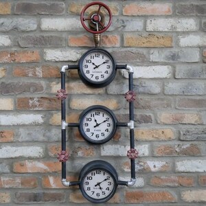 Huge Triple Pipe Clock - Etsy