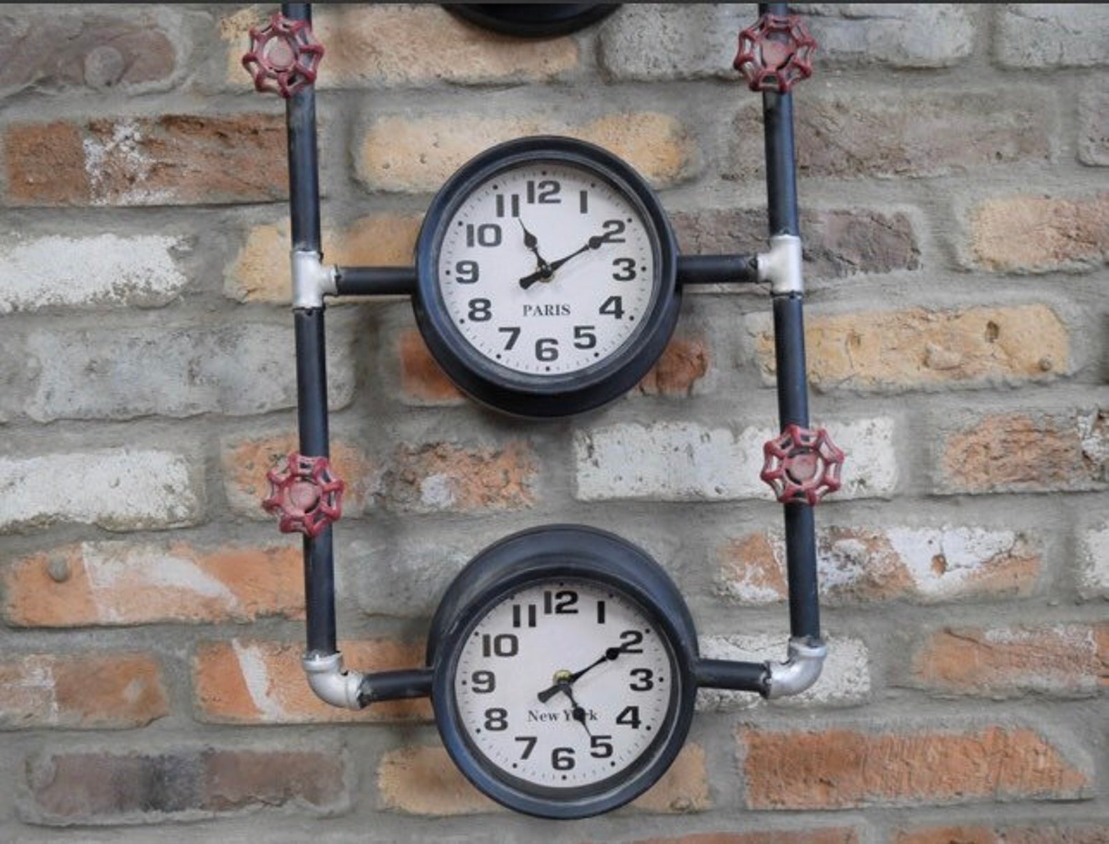 Huge Triple Pipe Clock | Etsy
