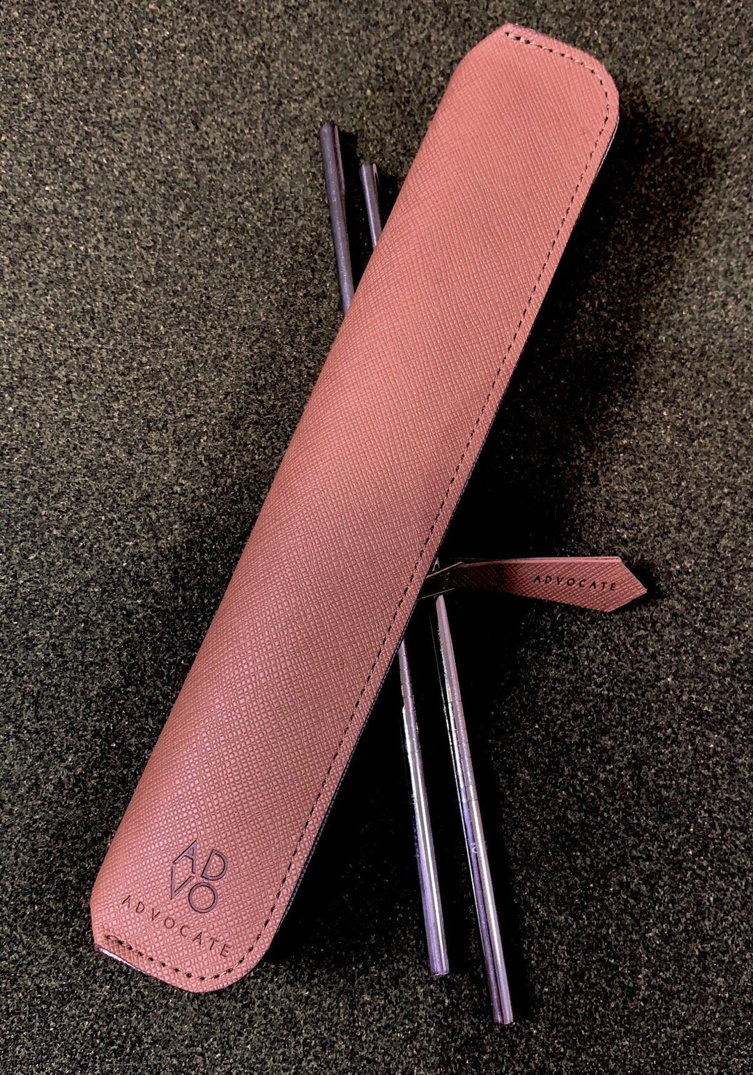 Personalized ADVO Straw Pouch Made From Eco-leather Includes Free ...