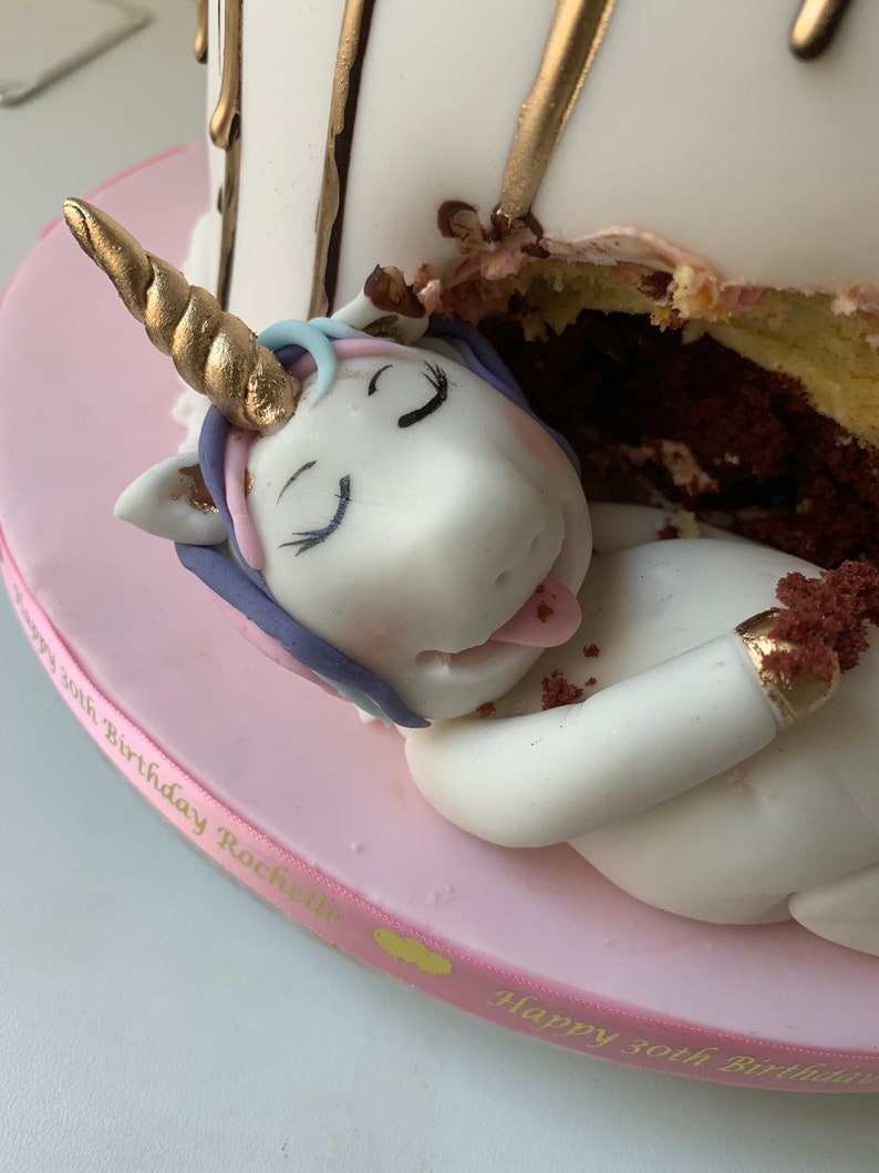 Edible Fat Hungry Unicorn Cake Topper Cake Decoration - Etsy