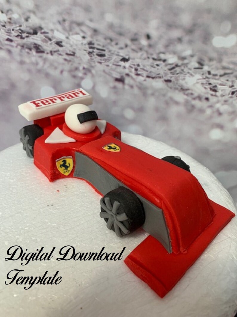 Edible Cake Topper Ferrari F1 Car Download/ Template & - Etsy