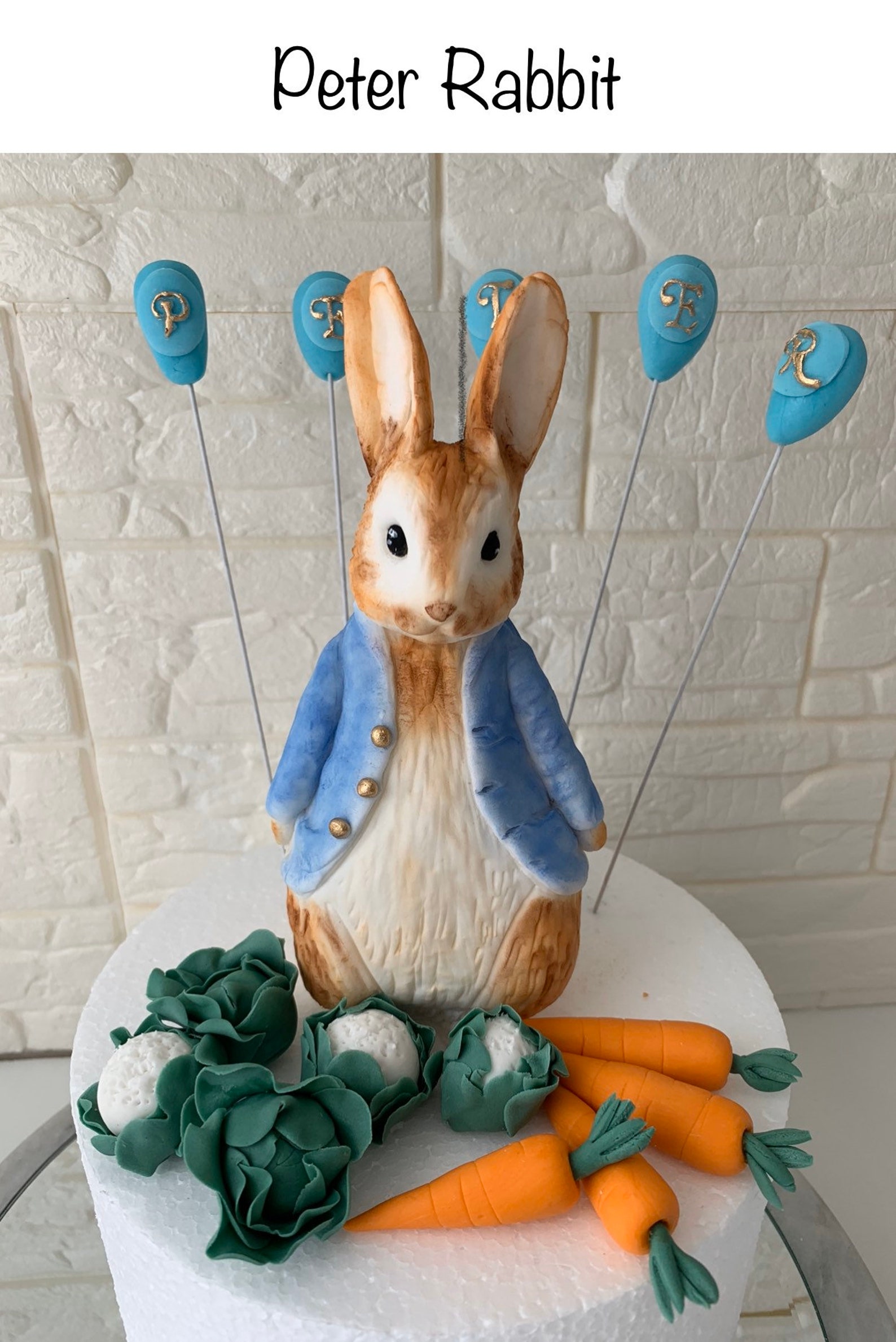 Large Peter Rabbit Edible Cake Topper Decoration. Just the - Etsy