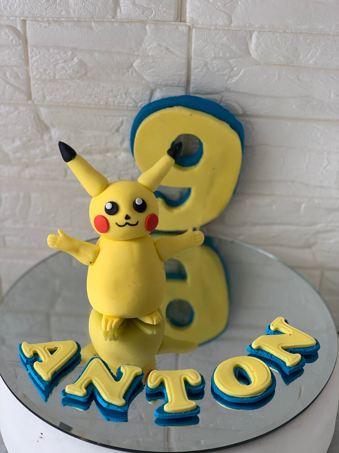 Edible Pikachu Personalised Cake Topper Decoration - Etsy