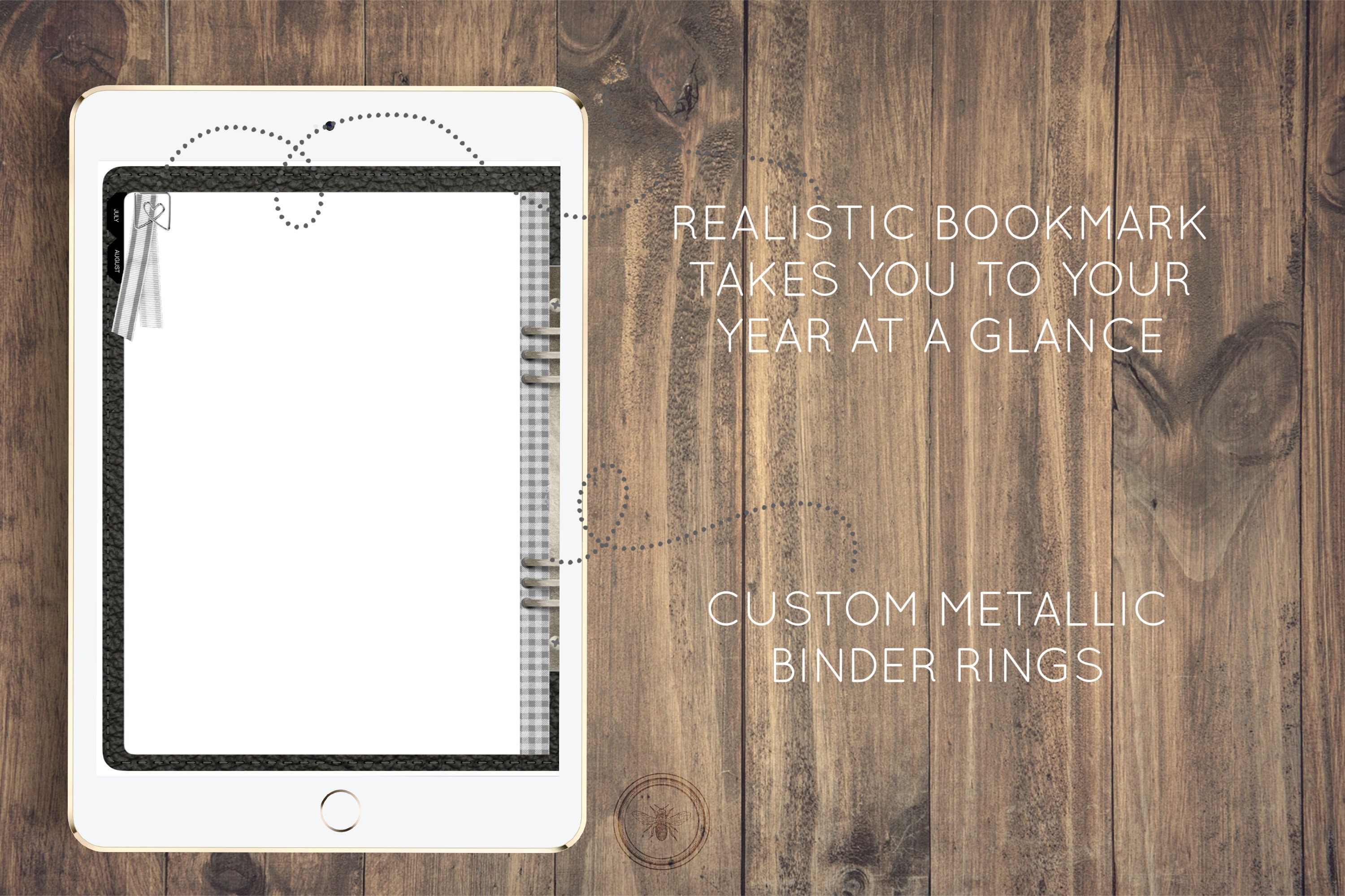 Bee Binder Back to Black Digital Organiser Digital | Etsy