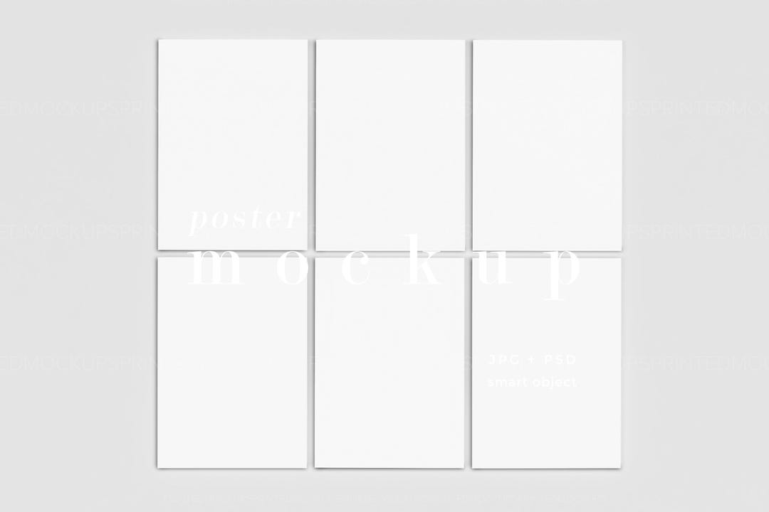A4 Paper Mockup Set, Flat Lay Print, Journal, Poster (PSD & JPEG ...