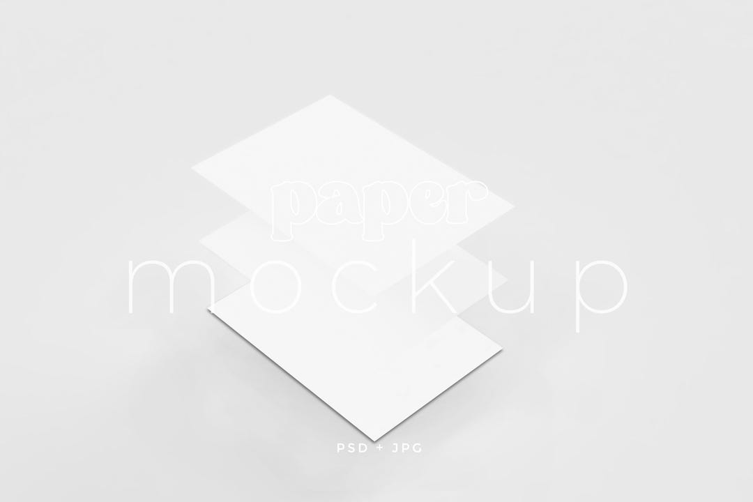 A4 Poster Mockup Set, Minimalist Vertical Flat Lay, Multiple Paper (PSD ...
